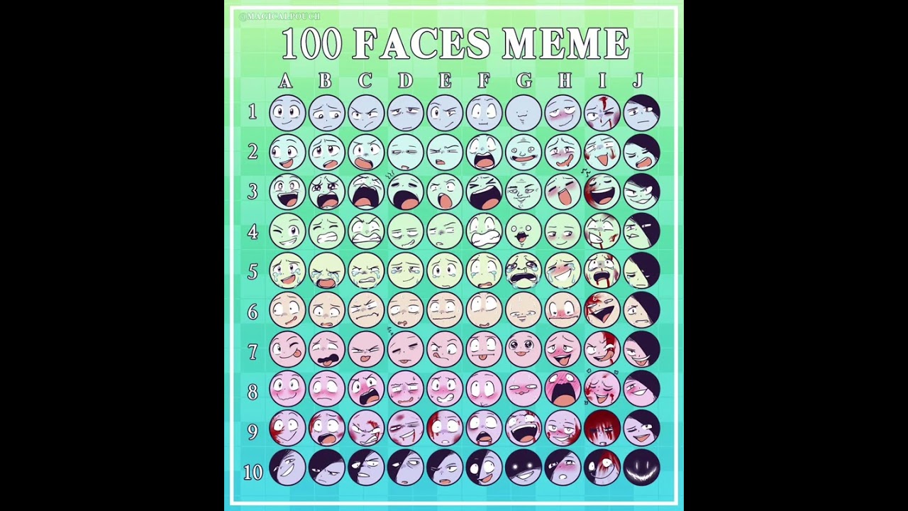 100 Face Meme ig