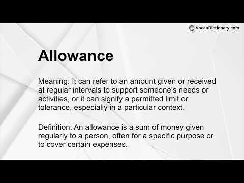 Allowance Meaning