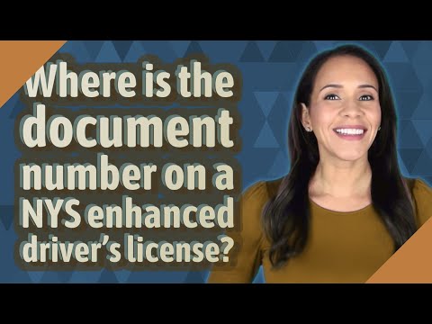 Where is the document number on a NYS enhanced driver's license?