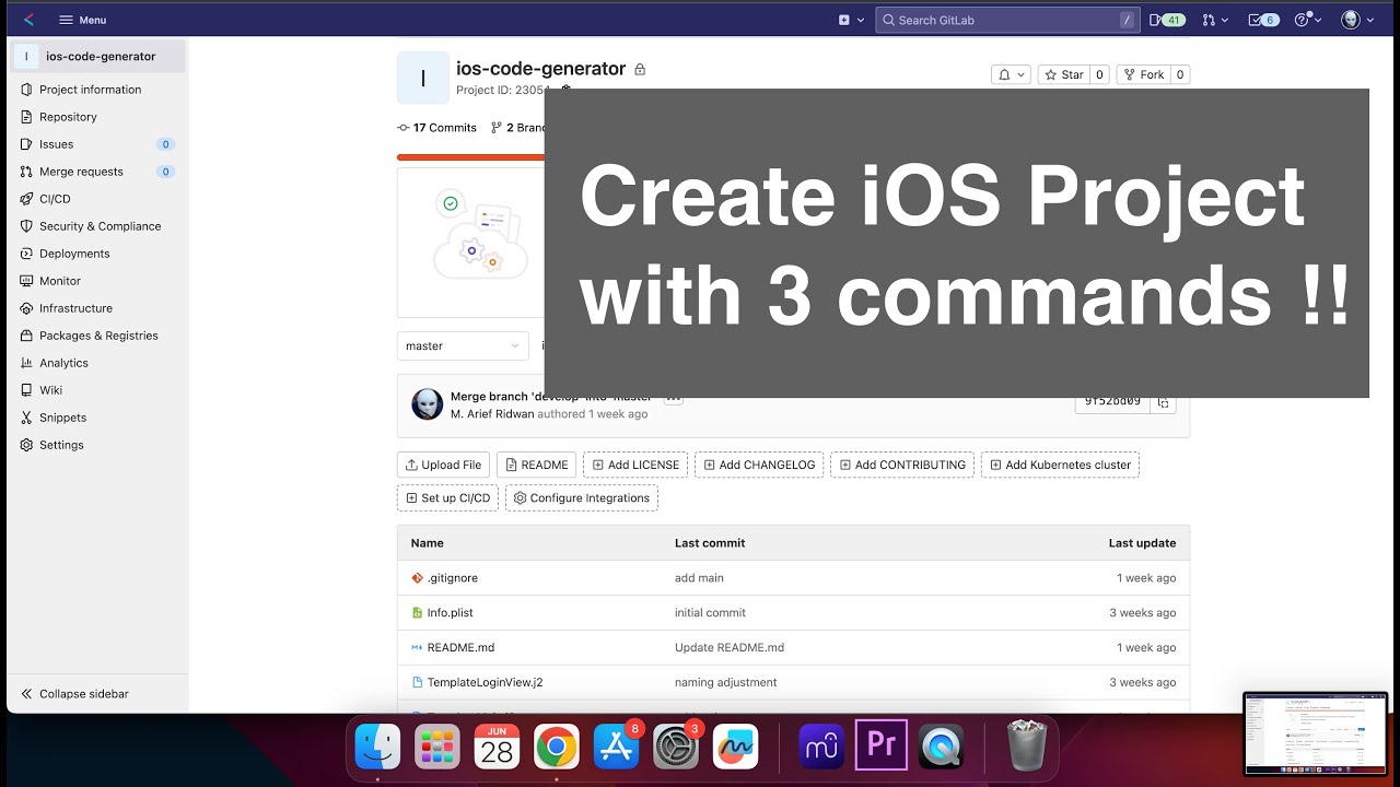 iOS Project & Code Generator using XCodeGen & Jinja2