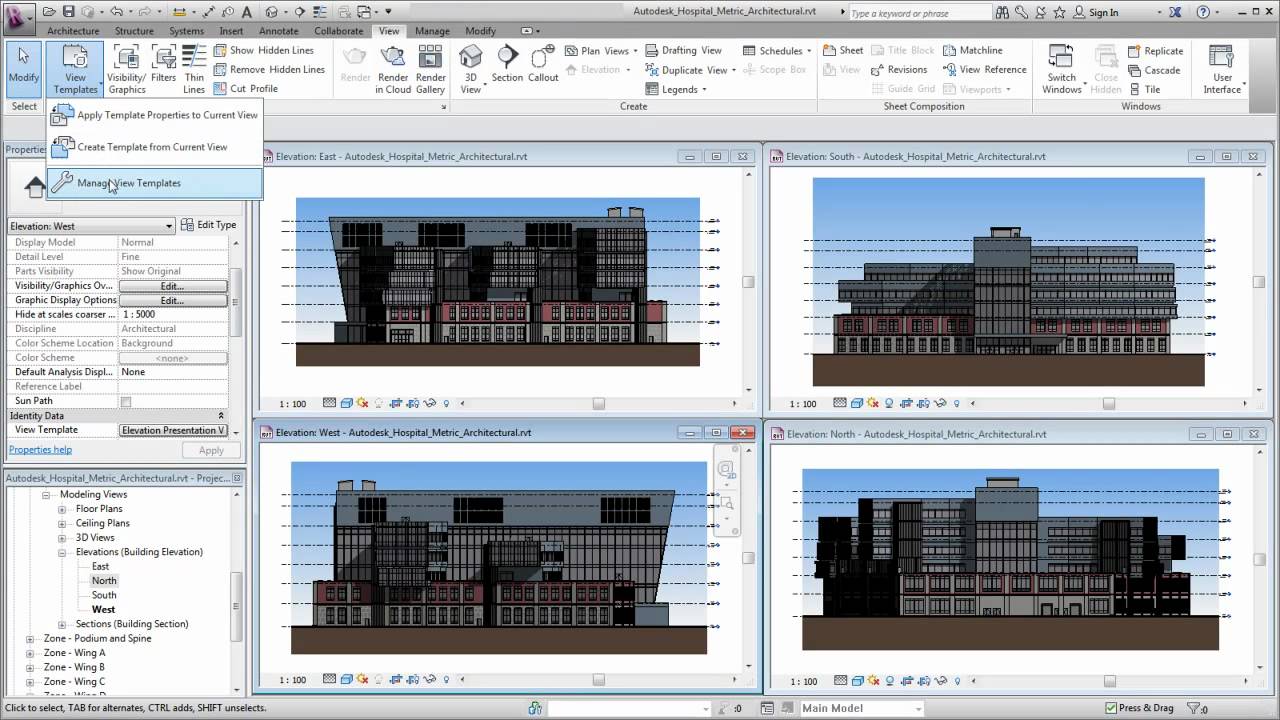 Autodesk Revit: Using View Templates
