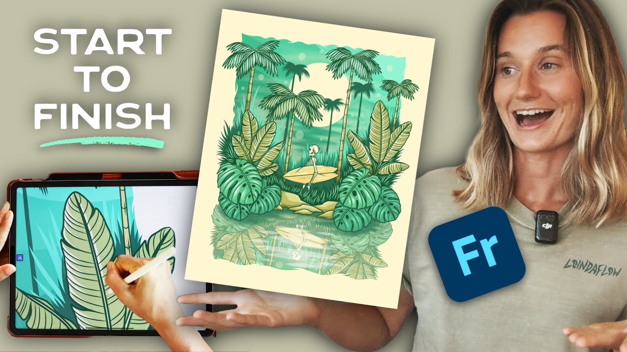 My Full Step-by-Step Illustration Process (Using Adobe Fresco)