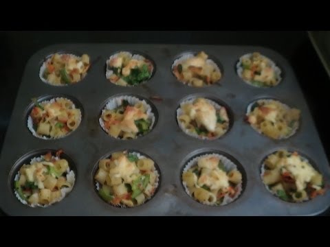 Pasta Muffins With Cheese & Vegetables