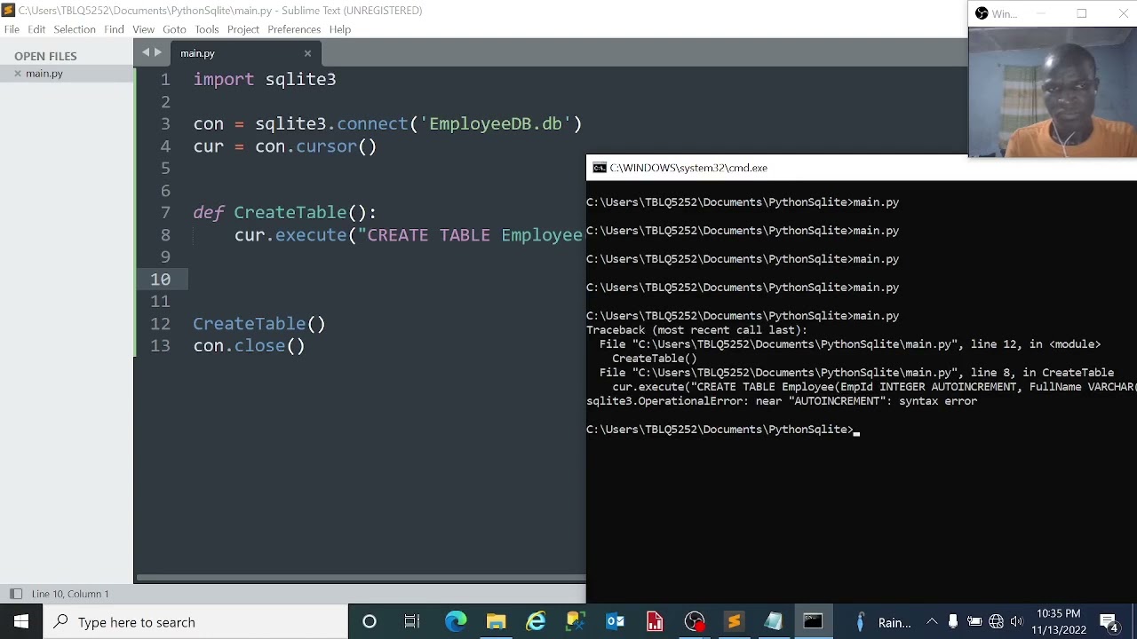 Python & Sqlite3   CRUD tutorial