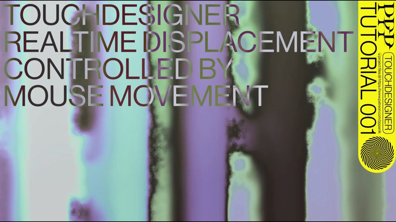TOUCHDESIGNER TUTORIAL - REALTIME DISPLACEMENT CONTROLLED BY MOUSE MOVEMENT