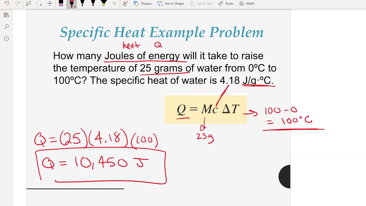 Ch  16 Notes Specific Heat