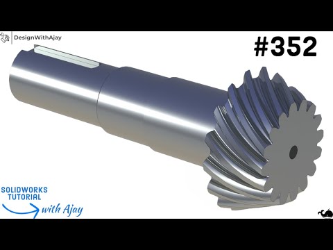 How to design a Spiral Bevel Pinion #352 | design with ajay | #solidworks @DesignWithAjay