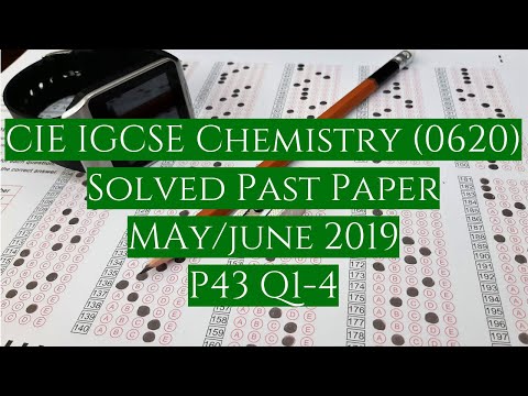CIE IGCSE Chemistry Solved Past Paper May/June 2019 P43 Q 1-4