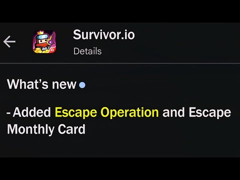 New Survivor.io Game Mode: Escape Operation