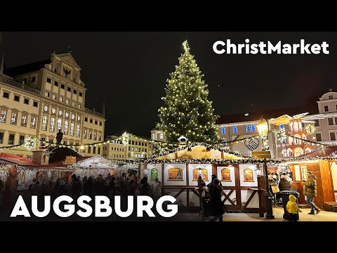 CHRISTMAS MARKET AUGSBURG Bavaria Germany Der Augsburger Christkindlesmarkt 2022 Rathausplatz Moritz