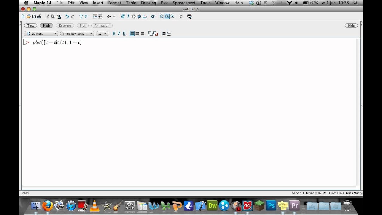 plotting a parametric function in Maple