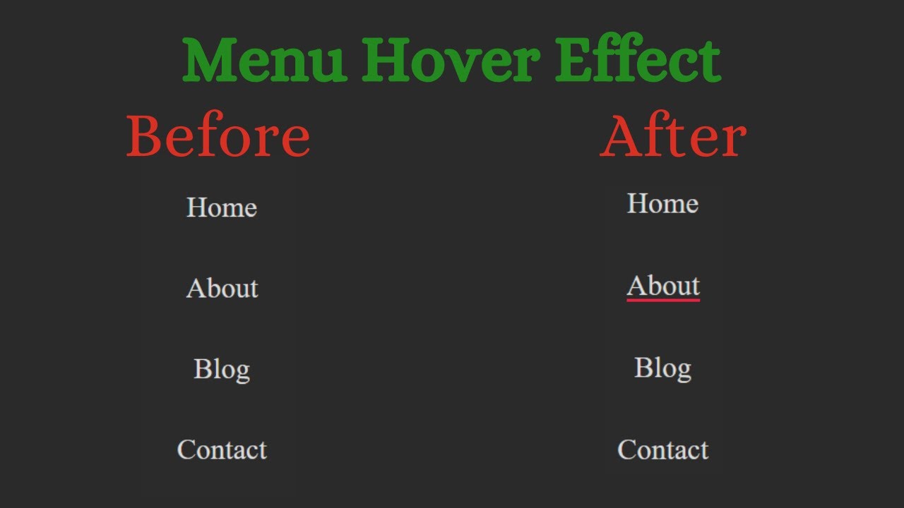 Menu Hover Effect #javascript #frontend #animation #loader #loading #htmlcss