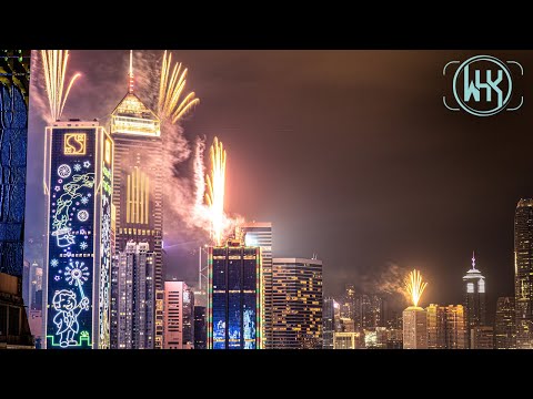 New Year's Eve 2023 Lights and Fireworks, Hong Kong [Walker HK]
