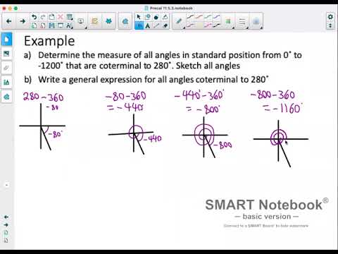 Precalculus 11 Lesson 5.3 Coterminal Angles