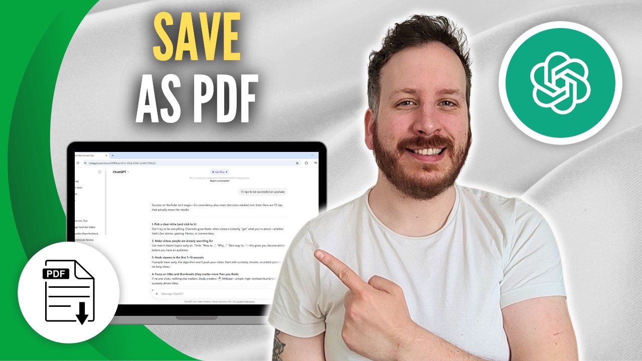 How To Save ChatGPT Conversation as PDF