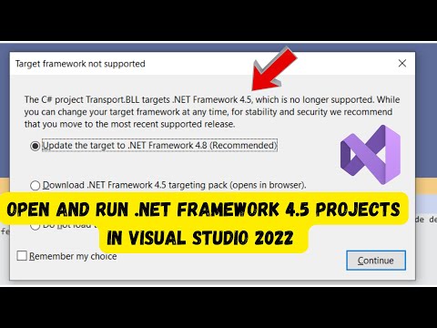 How to Open and Run .NET Framework 4.5 Projects in Visual Studio 2022