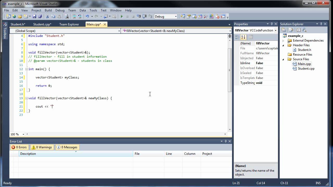 C++ Tutorial 21 - Vectors of Objects