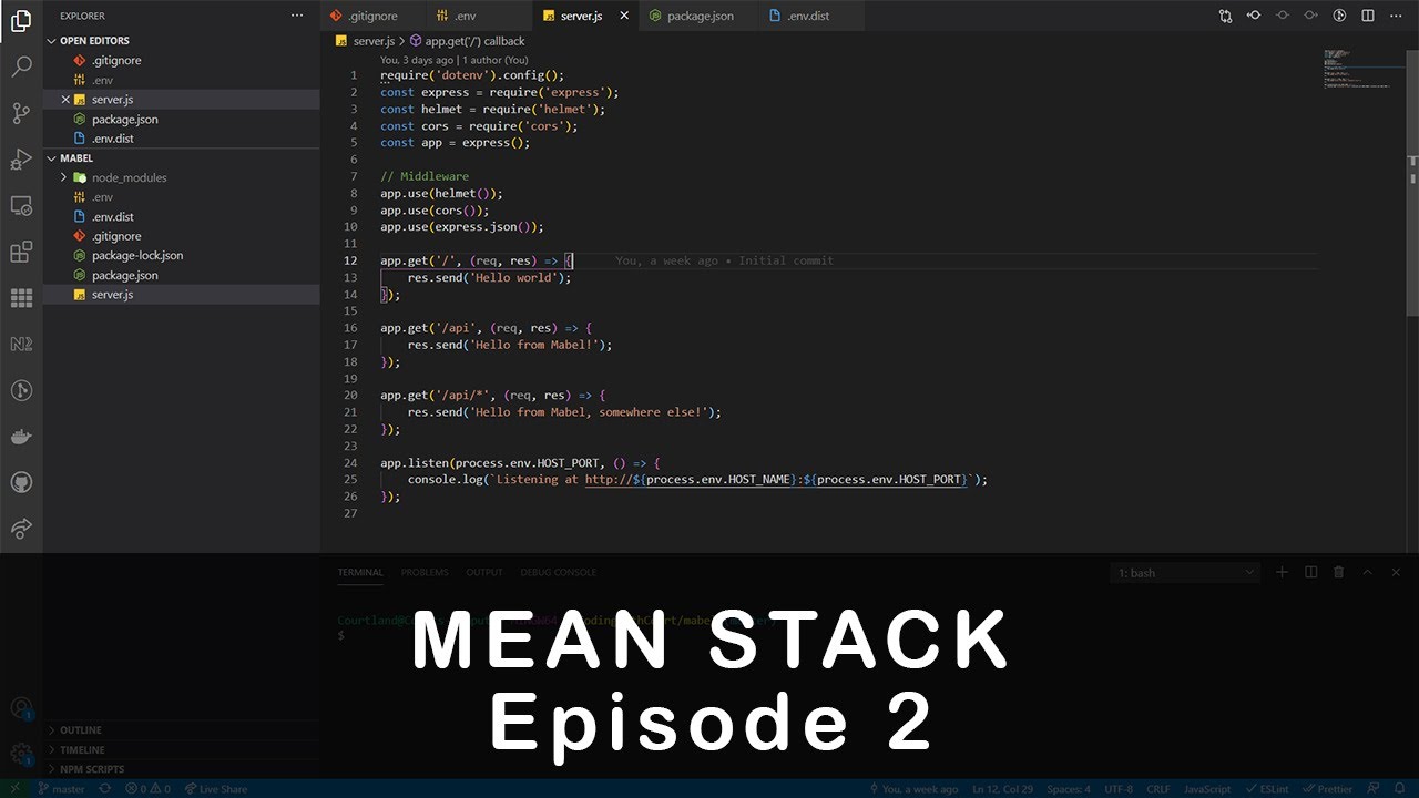 MEAN Stack Tutorial - From Development to Production