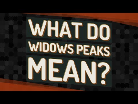 What do widows peaks mean?