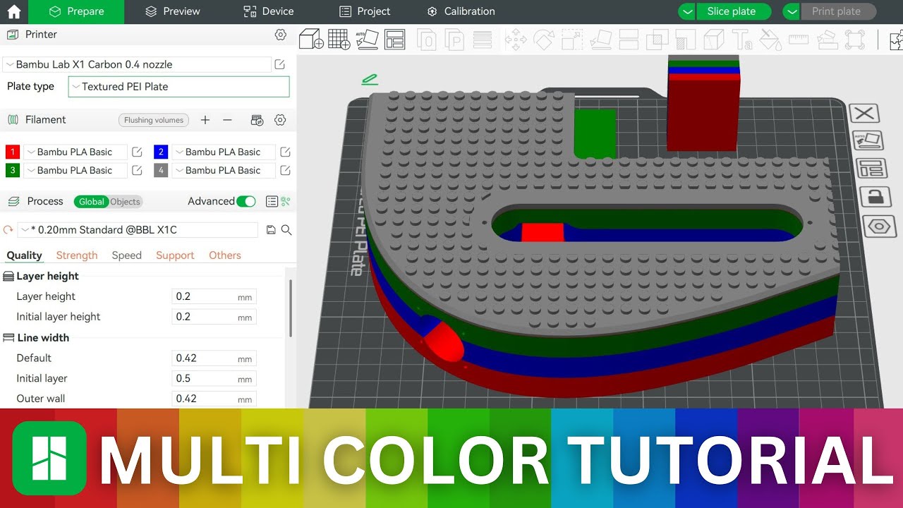 How to do Multi-Color 3D Printing | Bambu Lab Studio Beginner Tutorial
