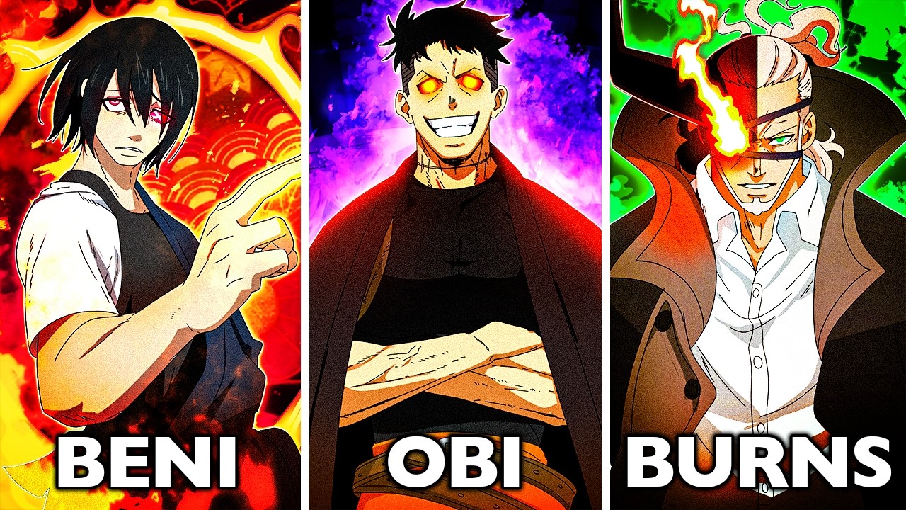 All 8 STRONGEST Captains & Their Powers in Fire Force Anime Explained (Benimaru, Burns, Obi..)