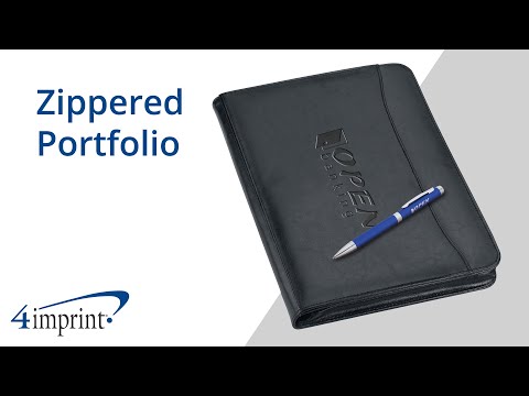 Zippered Portfolio Leather - Promotional Products