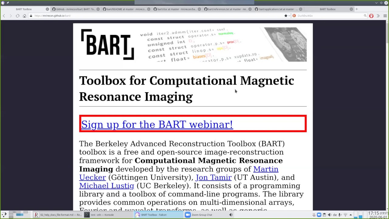 BART Webinar #1 Day 1 Part 1: Where to find docs, examples, and help
