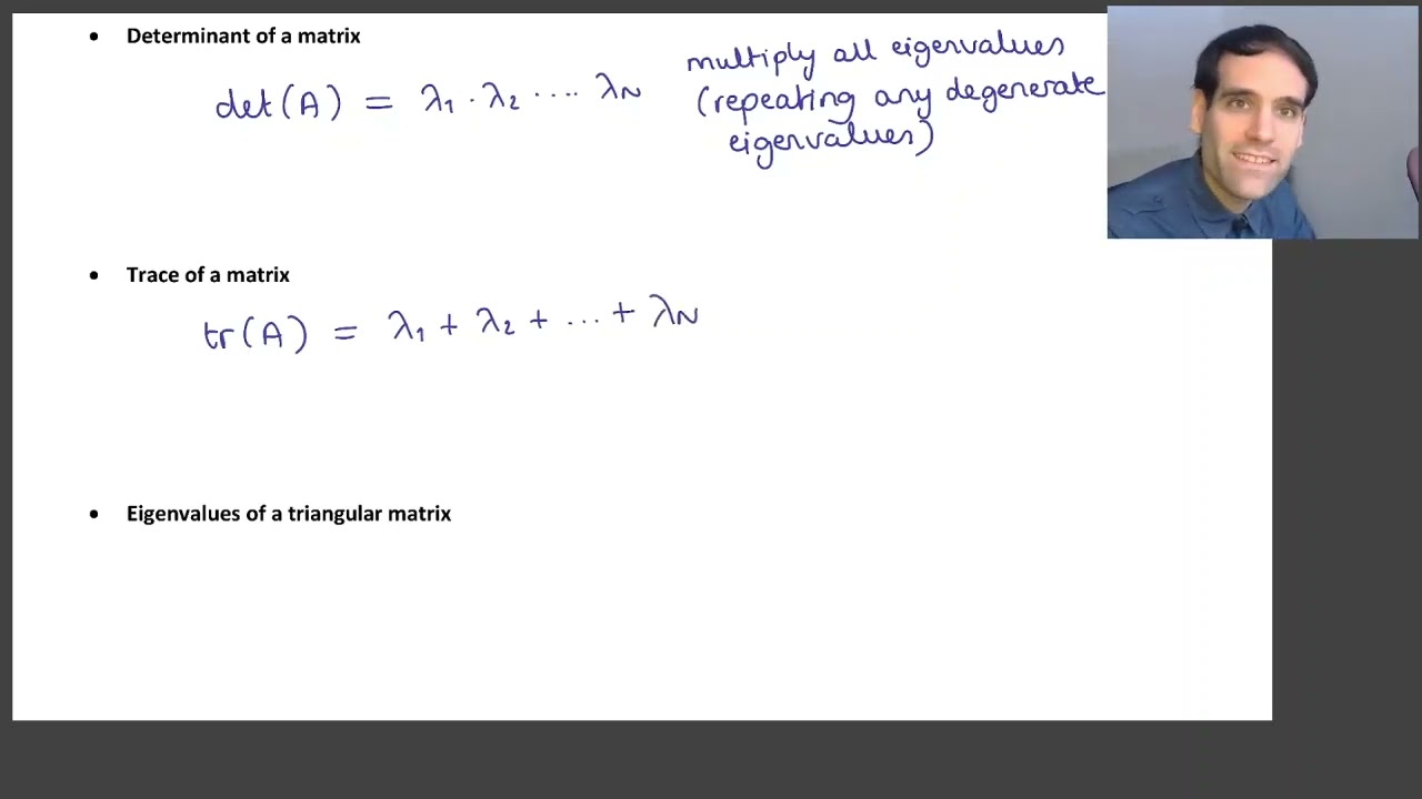 2.4 Eigenvalues & Eigenvectors - #08 Determinant & Trace Relations