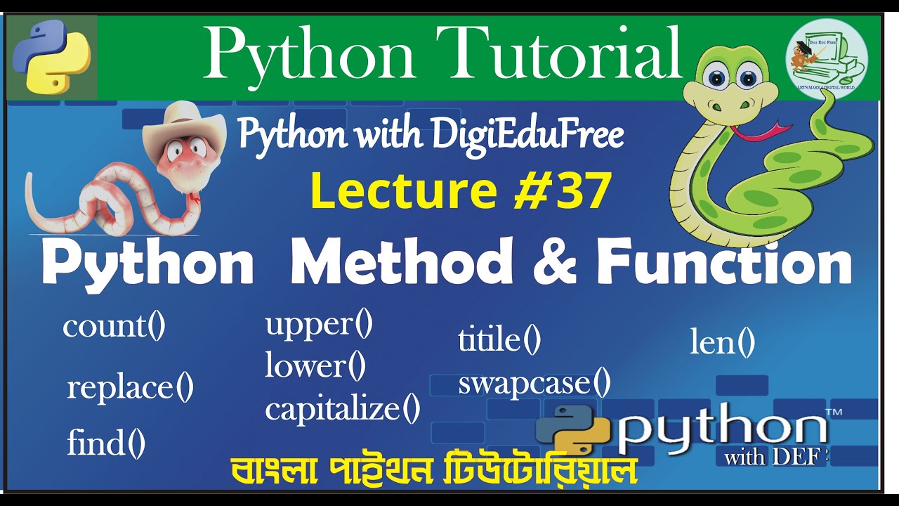 Python String Method & Function | Bangla Python Tutorial