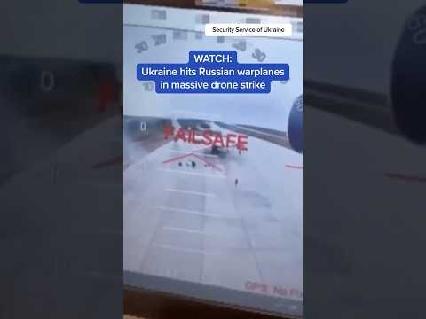 WATCH: Ukraine hits Russian warplanes in massive drone strike