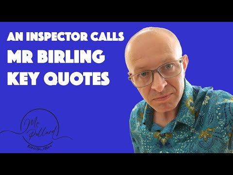 An Inspector Calls Mr Birling Key Quotes and Analysis