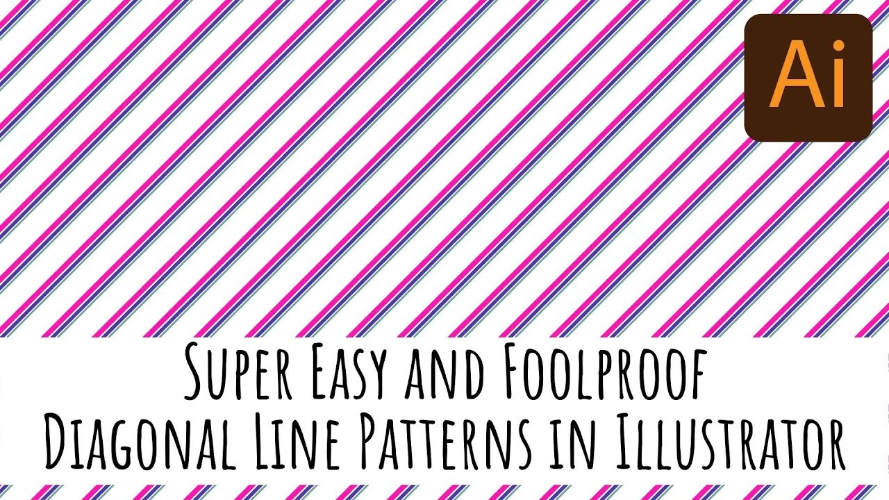 Illustrator - Diagonal Line Pattern - Quick, Easy & Foolproof seamless repeats