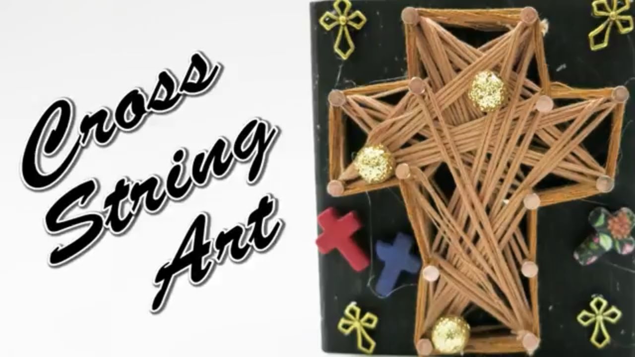 How To Make String Art: Tutorial for a DIY Cross Craft Decoration~By Hey Maaa