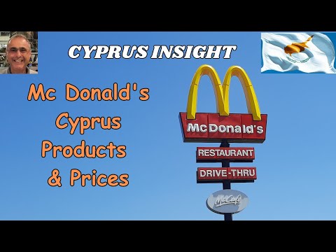 McDonald's Cyprus, Products and Prices.