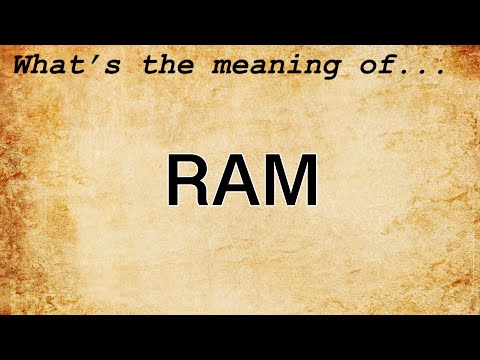 RAM Meaning : Definition of RAM
