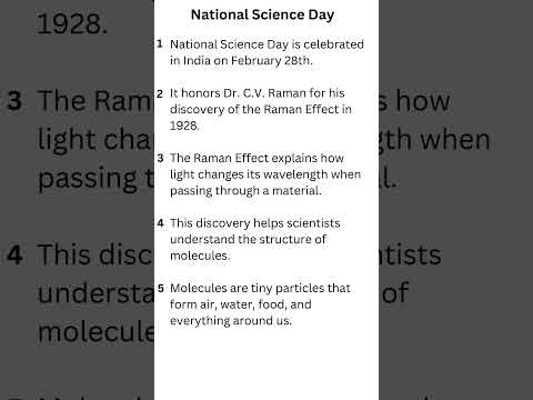 10 Lines on National Science Day | 28 February #NationalScienceDay