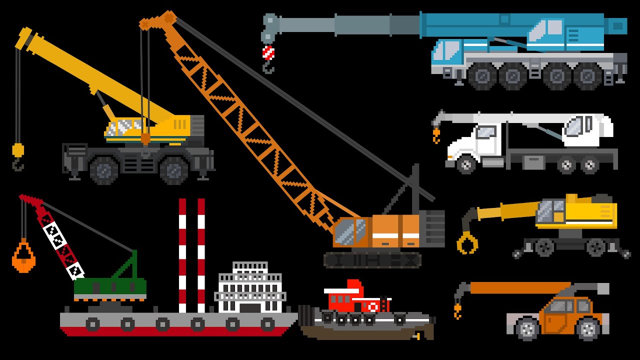 Mobile Cranes - Construction Vehicles - The Kids' Picture Show