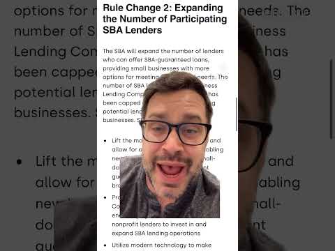 SBA 7A Loans for Everyone? Major Rule Changes Today! #funding #smallbusiness #loans