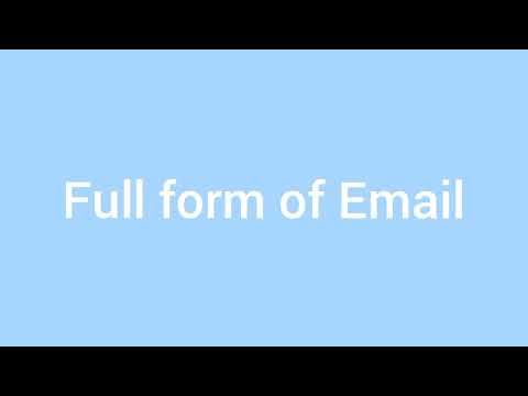 Full form of Email