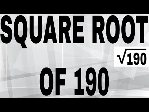 SQUARE ROOT OF 190