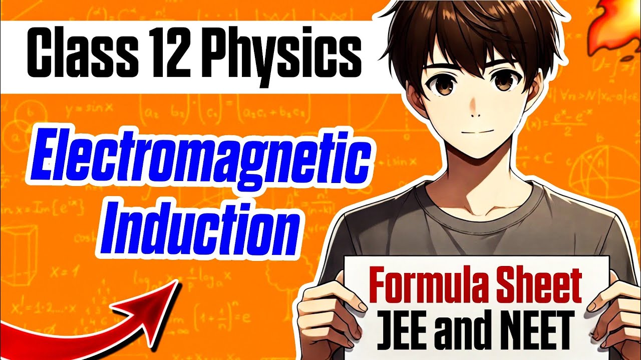 Class 12 Physics | Electromagnetic Induction Formula Sheet 📄 | Quick Revision & Important Formulas