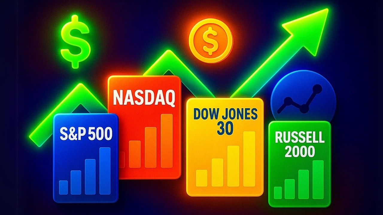 Stock Market Index Explained 📊 Understanding S&P 500, NASDAQ, Dow Jones & Russell 2000 Stock Indices