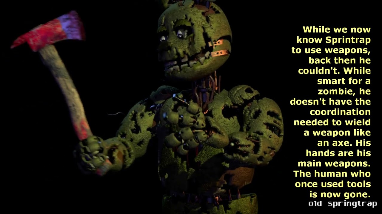 How Springtrap's character changed over the years