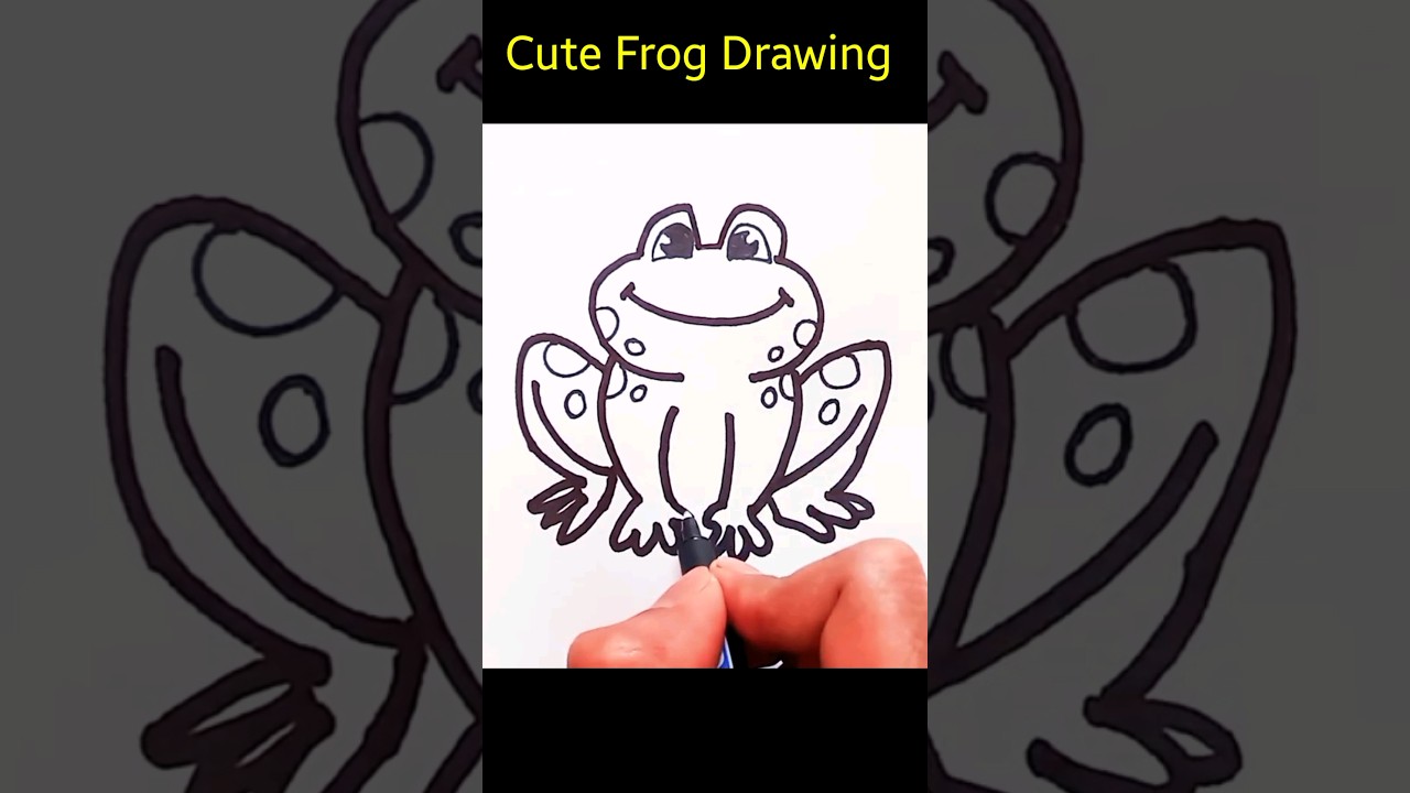 Cute Frog Drawing #shorts #shortsfeed #frog