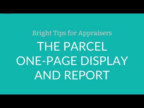 Appraiser Parcel One Page