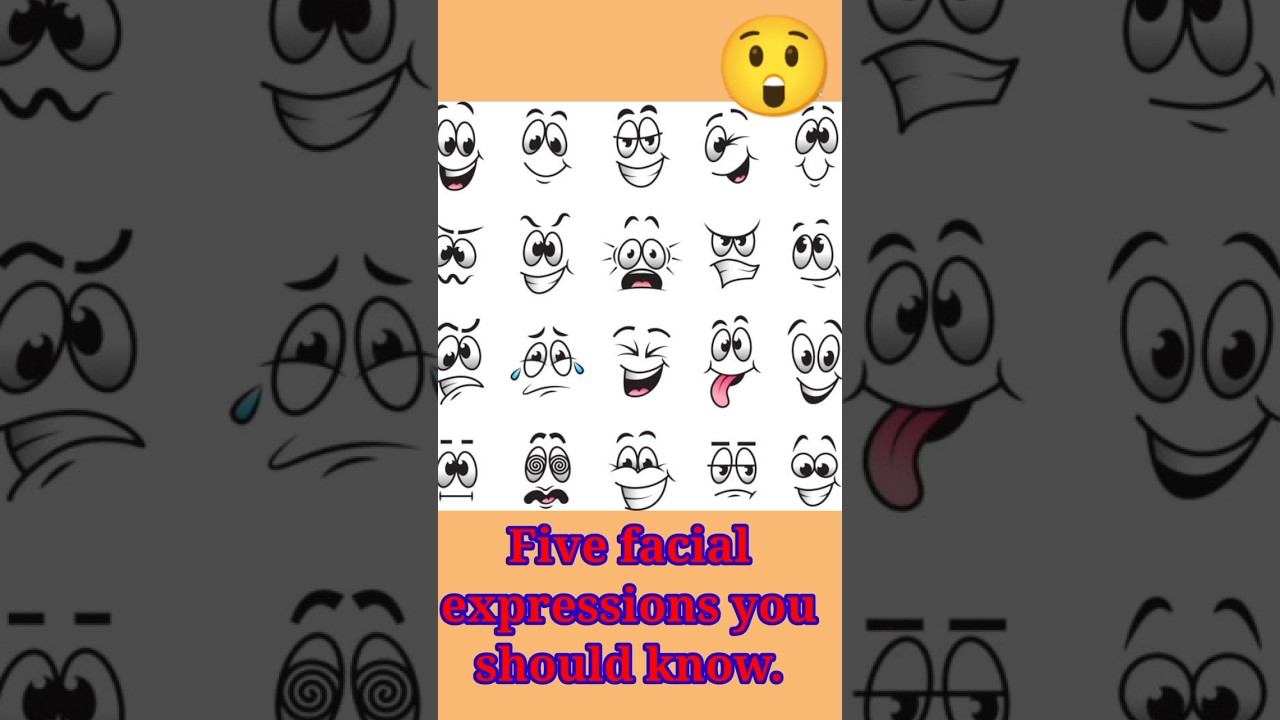 FIVE FACIAL EXPRESSIONS YOU SHOULD KNOW. #shorts #viralshorts #youtube #improveyourenglish