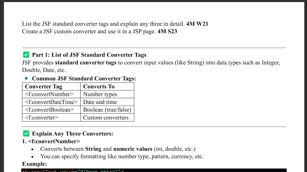 5.5 - JSF Standard Converter Tags - AJP