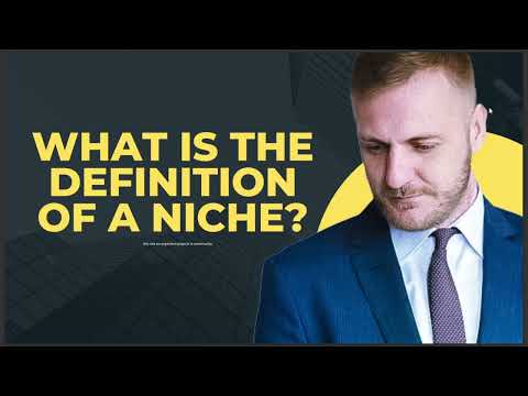 WHAT IS THE DEFINITION OF A NICHE