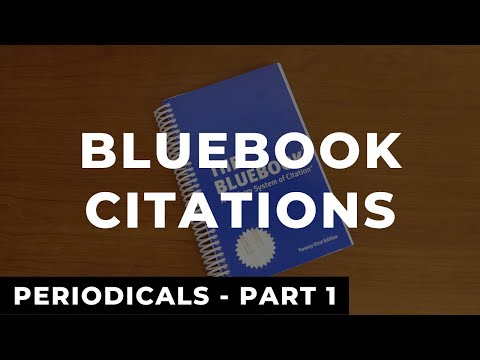 Bluebook Citations: Periodicals - Part 1 // Law Review Write On Example