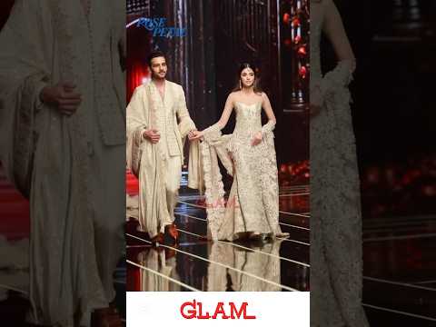 Usama Khan & Anmol Baloch walking at bridal couture week